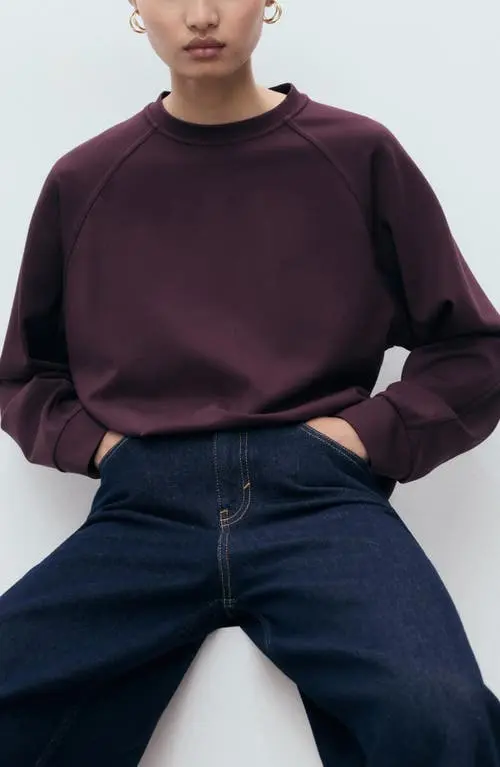 Mango Florida Sweatshirt - Burgundy
