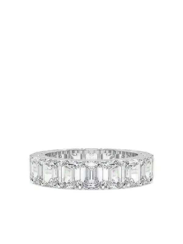 TILLA 14k White Gold Diamond Eternity Ring - Silver