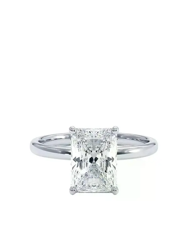 TILLA 14k White Gold 3ct Diamond Solitaire Ring - Silver