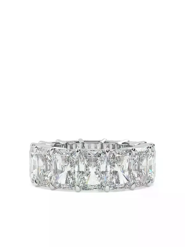 TILLA 14k White Gold 14.0 Ct. Diamond Eternity Ring - Silver