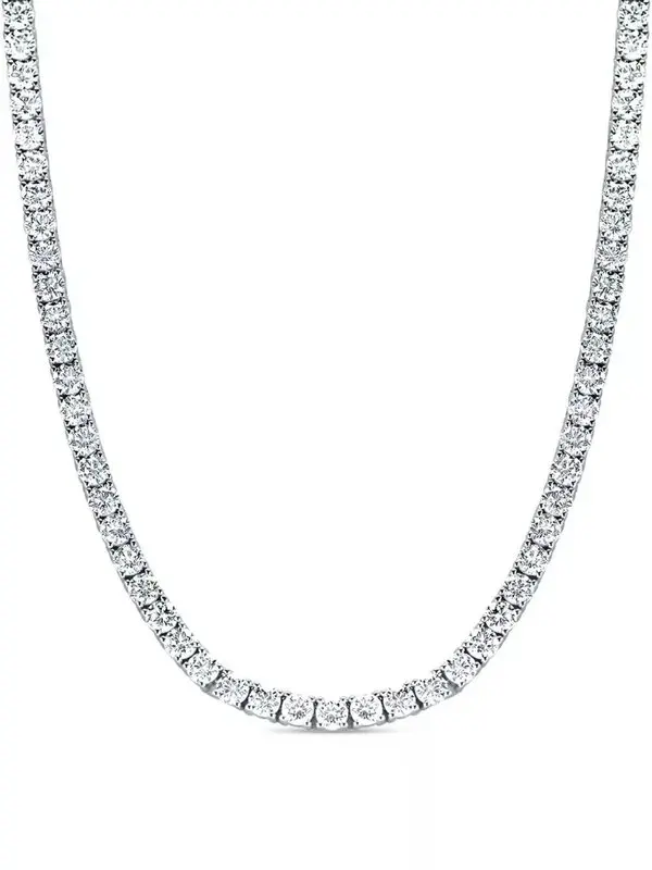 TILLA 14k White Gold Diamond Tennis Necklace - Silver