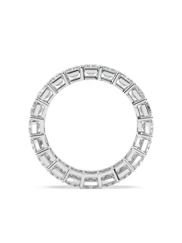 TILLA 14k White Gold Emerald And Diamond Ring