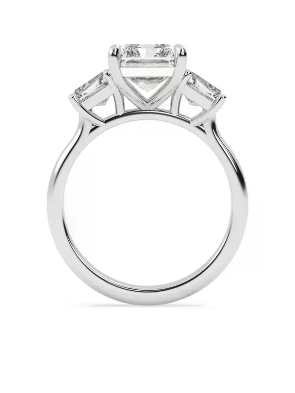 TILLA 14k White Gold Radiant Diamond Ring - Silver