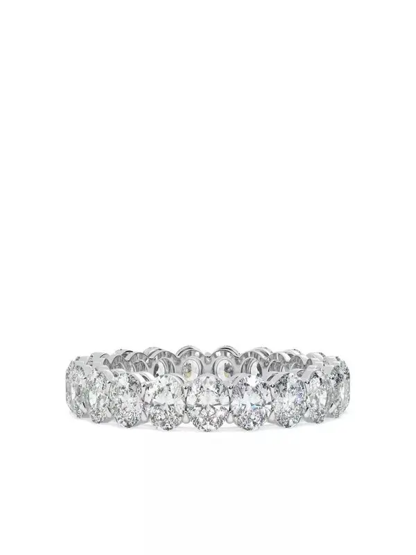 TILLA 14k White Gold 3.15 Carat Diamond Eternity Ring - Silver