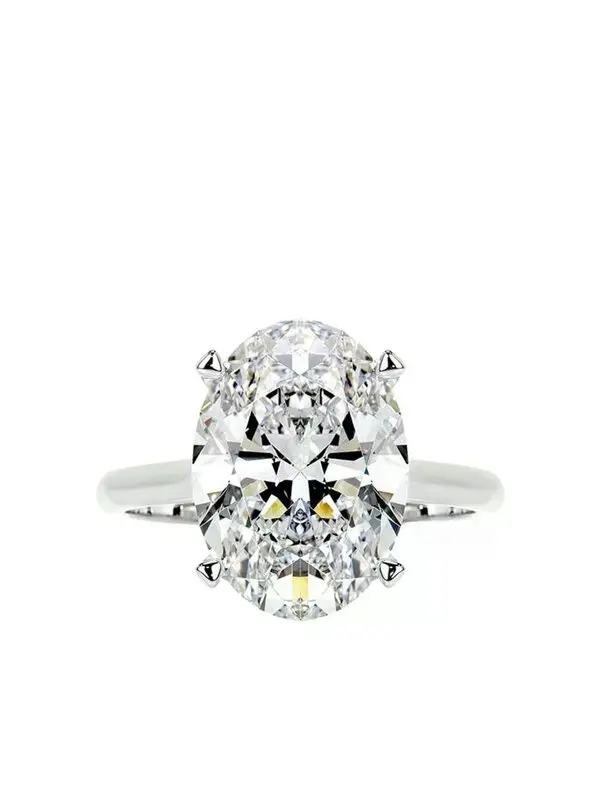 TILLA 14k White Gold Oval Diamond Solitaire Ring