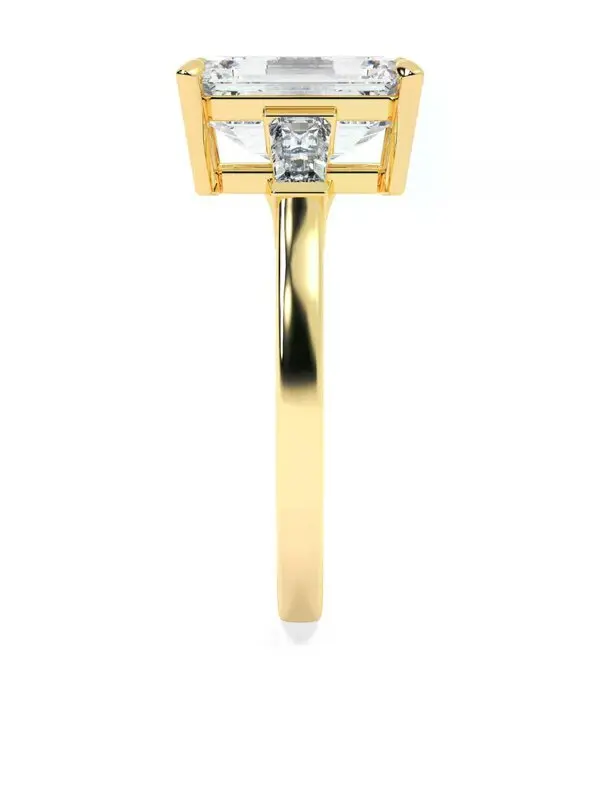 TILLA 14k Yellow Emerald And Diamond Ring