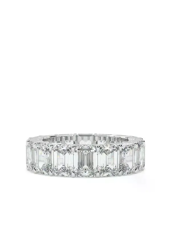TILLA 14k White Gold Diamond Eternity Ring - Silver