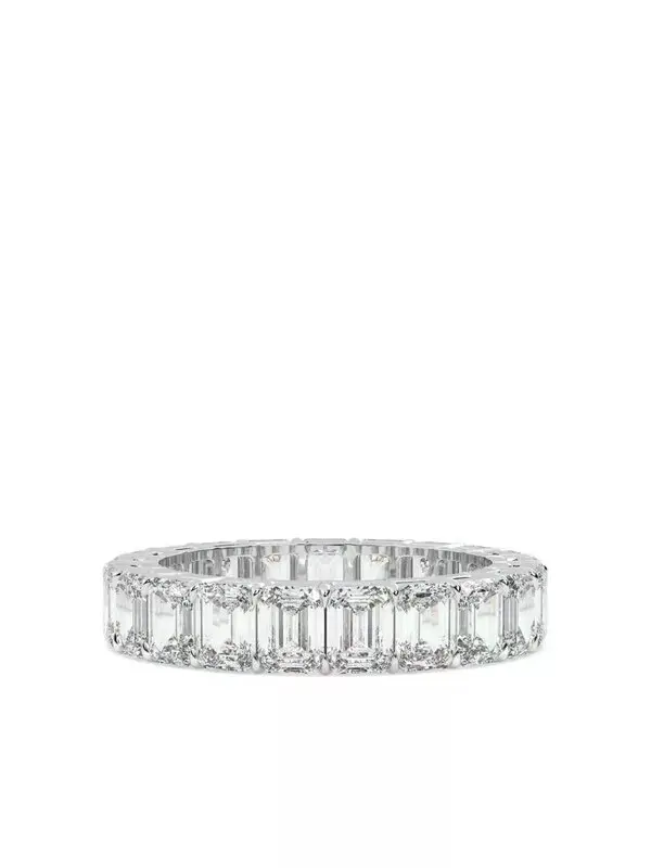 TILLA 14k White Gold Diamond Eternity Ring - Silver