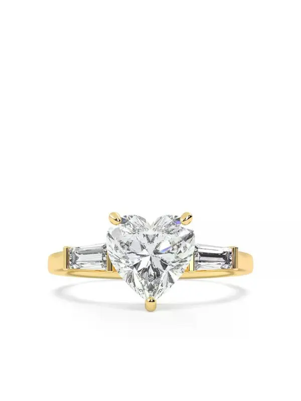 TILLA 14k Yellow Diamond Heart Ring - Gold