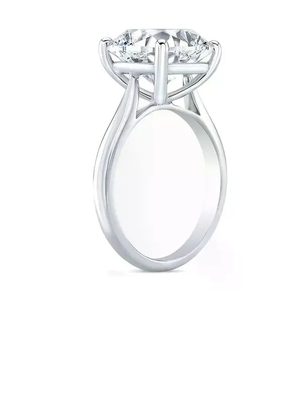 TILLA 14k White Gold 4.01 Carat Diamond Solitaire Ring - Silver