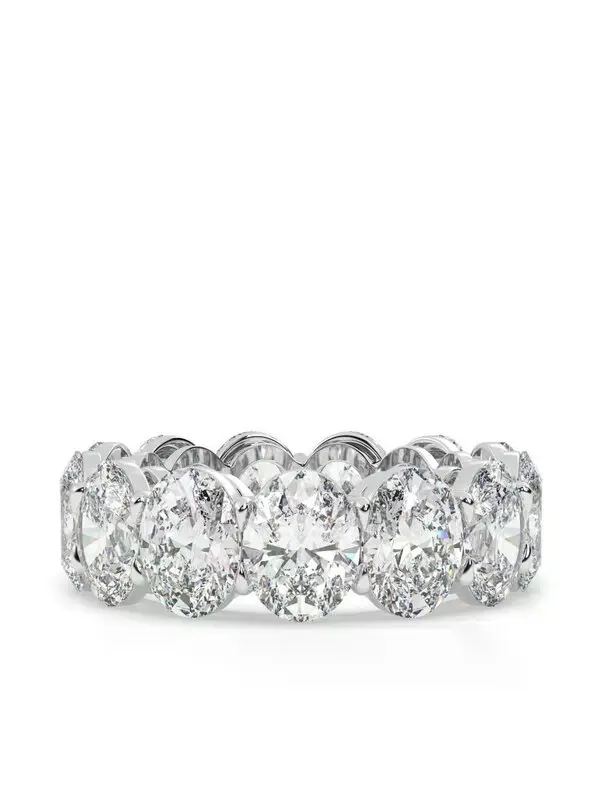 TILLA 14k White Gold 9.75 Ct. Diamond Eternity Ring - Silver