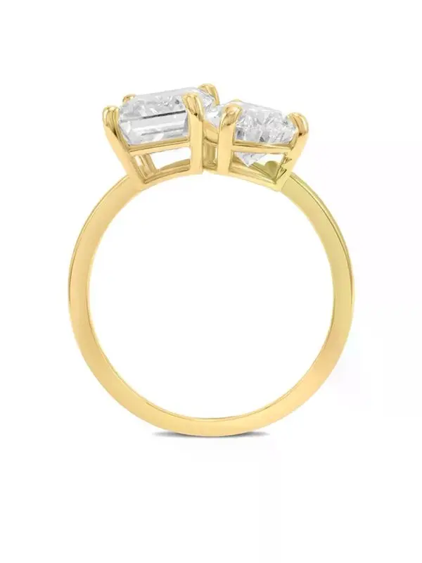 TILLA 14k Yellow Toi Et Moi Lab-grown Diamond Ring - Gold
