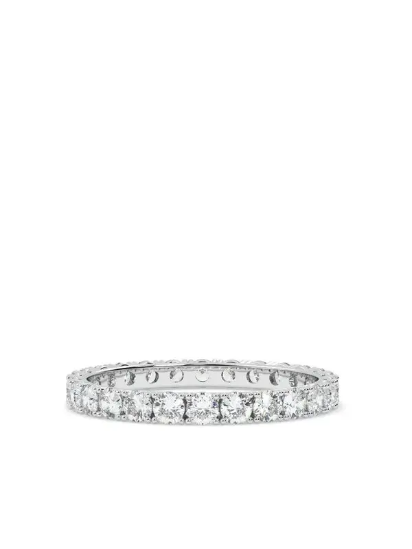TILLA 14k White Gold 1ct Lab Grown Diamond Wedding Band - Silver
