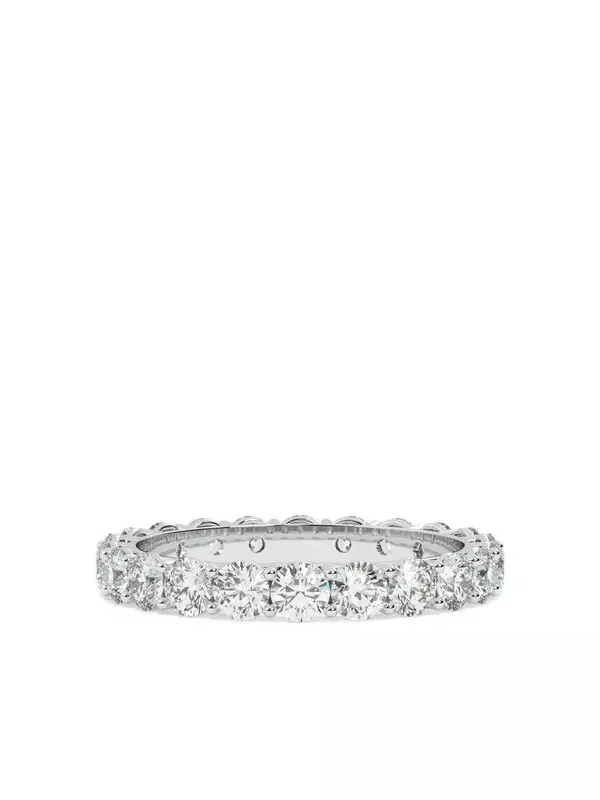 TILLA 14k White Gold Diamond Eternity Ring - Silver