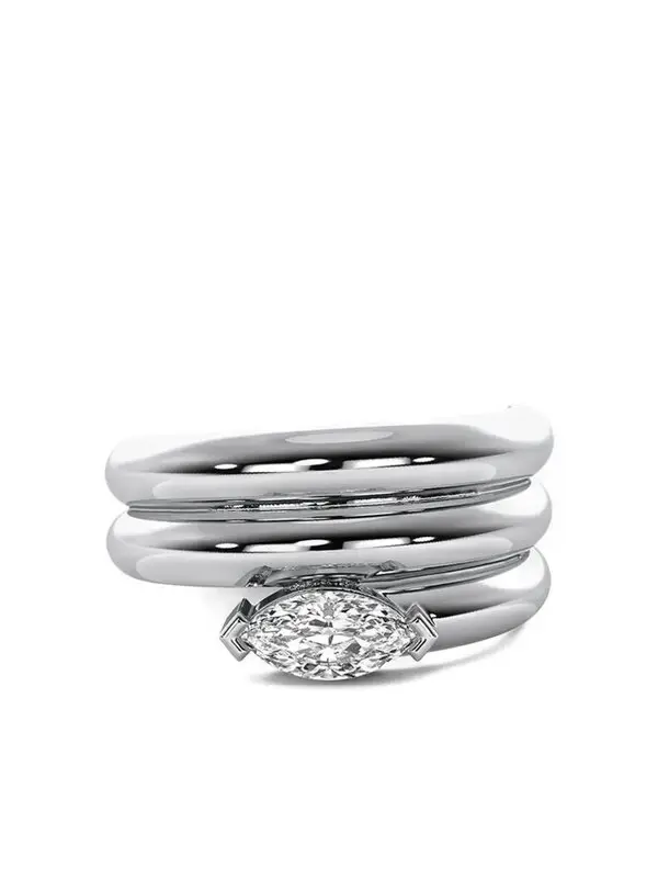 TILLA 14k White Gold Lab-grown Diamond Ring - Silver