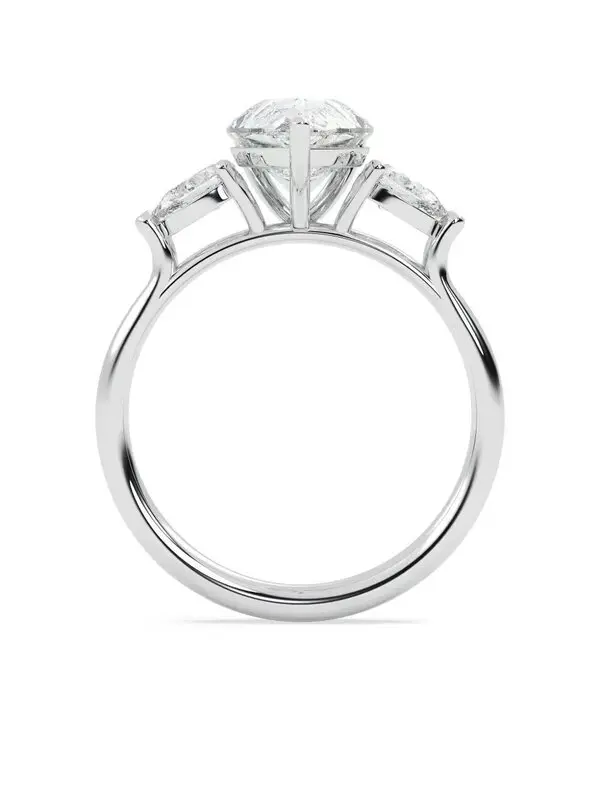 TILLA 14k White Gold Pear Cut Diamond Ring