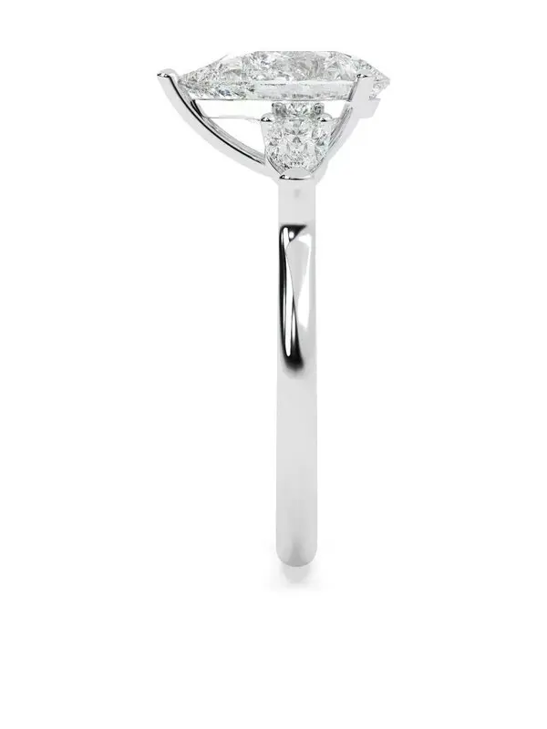 TILLA 14k White Gold Pear Cut Diamond Ring