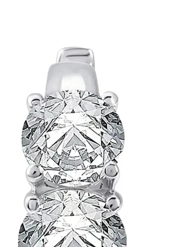 TILLA 14k White Gold 2.18 Tcw Diamond Huggie Earrings