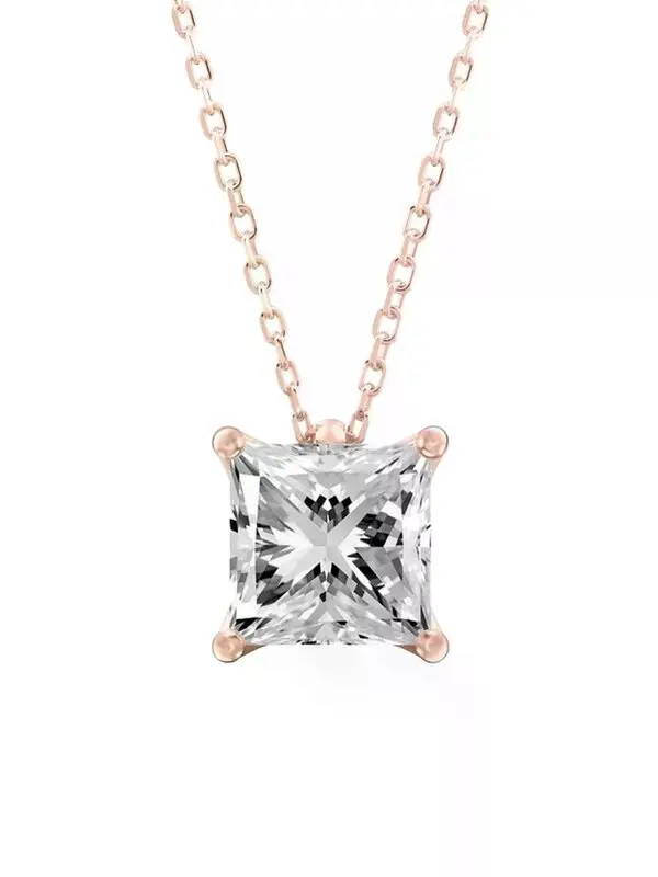 TILLA 14k Rose Gold Diamond Solitaire Necklace