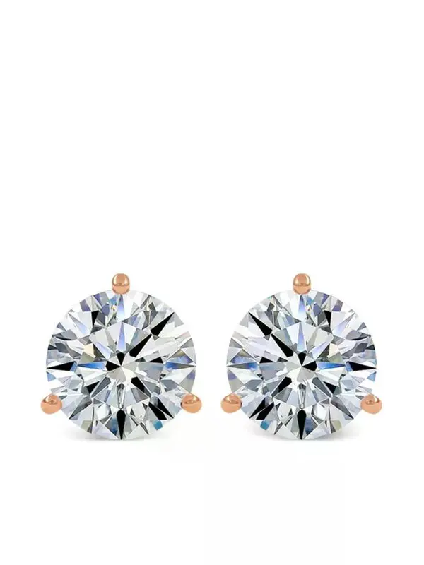 TILLA 14k Rose Diamond Stud Earrings - Gold