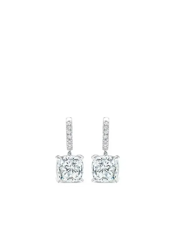 TILLA 14k White Gold 4 Ct. Lab-grown Diamond Dangling Earrings - Silver