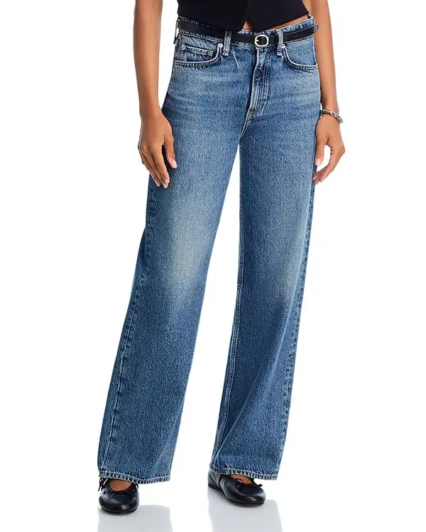 Rag & Bone Logan Mid-rise Wide-leg Jeans