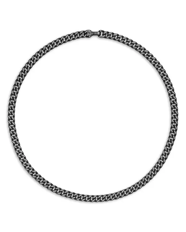 David Yurman Curb Chain Diamond Necklace