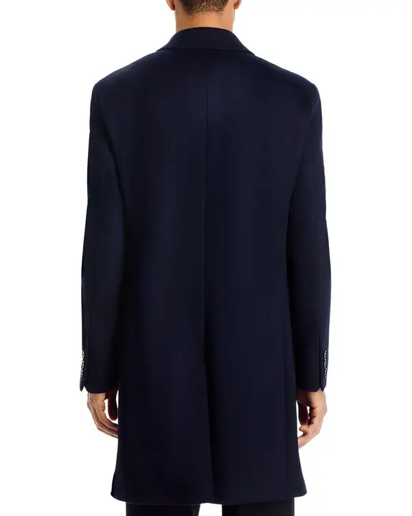 BOSS Jared Wool & Cashmere Regular Fit Topcoat - Dark Blue