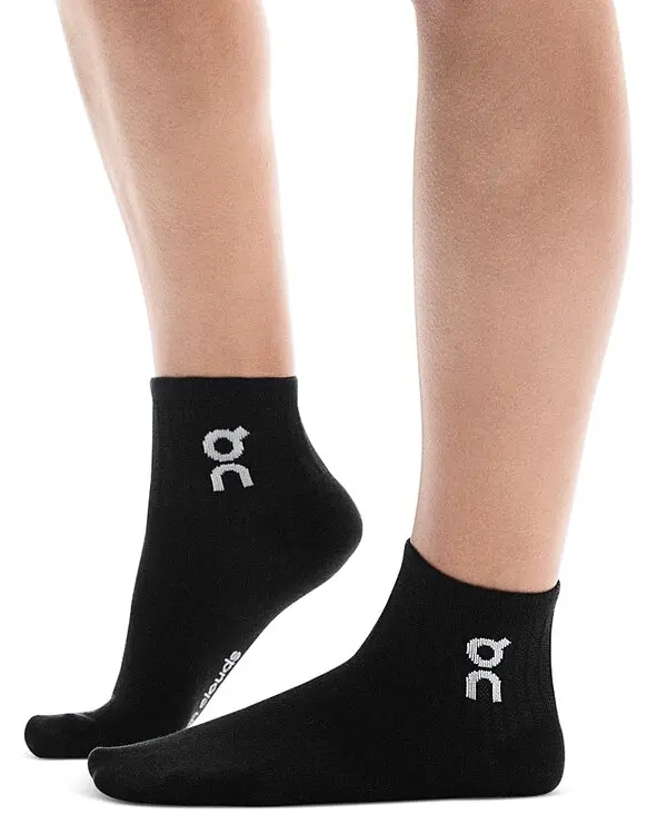On Logo Mid Socks Pack Of 3 - Black