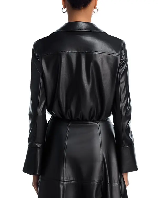 Cinq À Sept Veronique Faux Leather Top