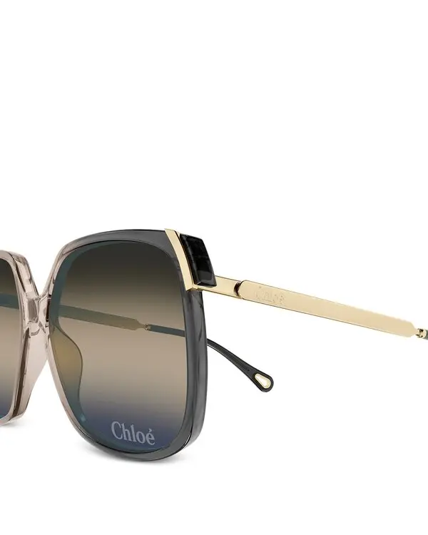 Chloé Rectangle Sunglasses, 60mm