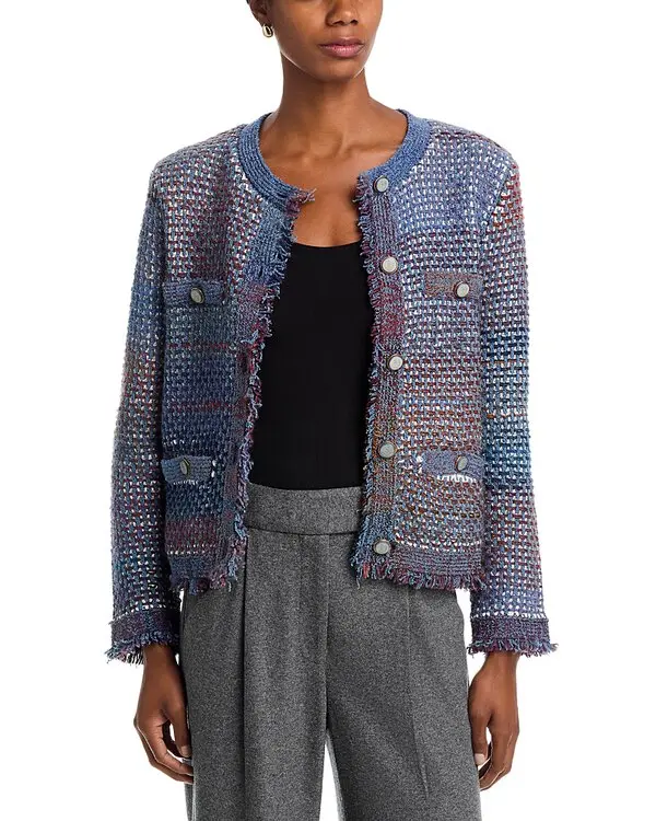 Veronica Beard Sariyah Knit Jacket - Ocean Multi