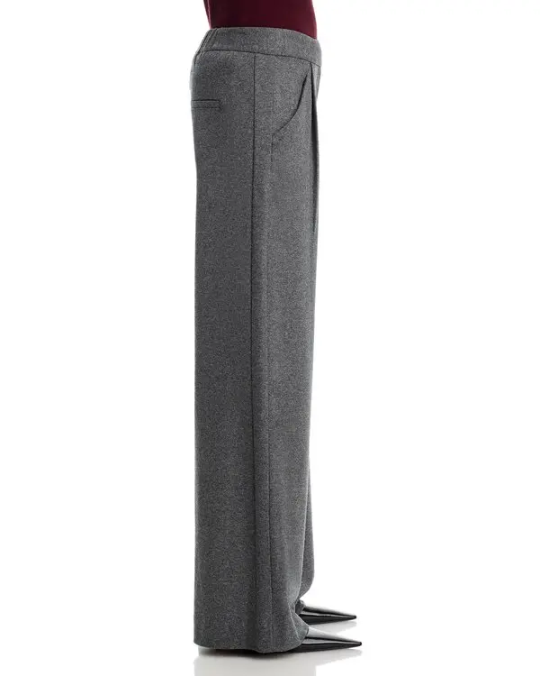 Veronica Beard Marbeau Wide Leg Trousers - Medium Heather Grey