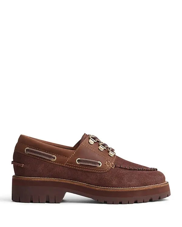 Rag & Bone Cameron Boat Shoes - Mocha Suede