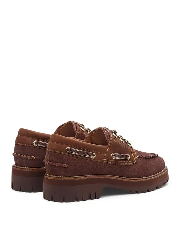 Rag & Bone Cameron Boat Shoes - Mocha Suede