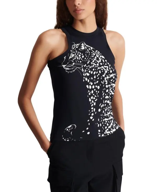 Balmain Leopard Print Tank Top