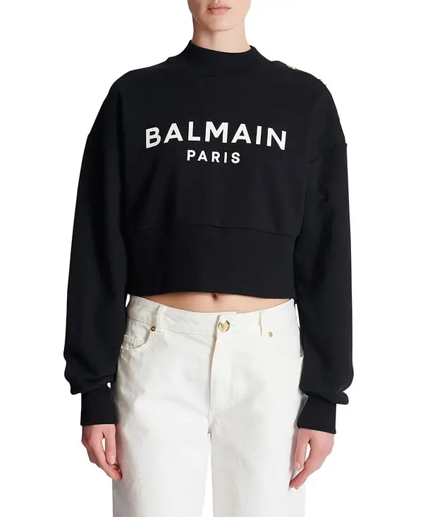 Balmain Printed Paris Sweatshirt - Black