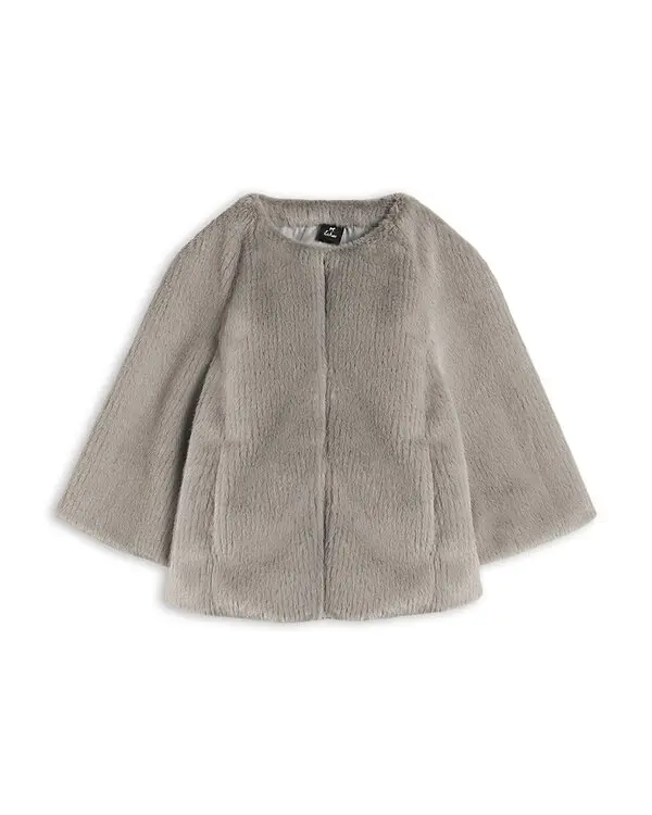Echo Collarless Faux Fur Jacket