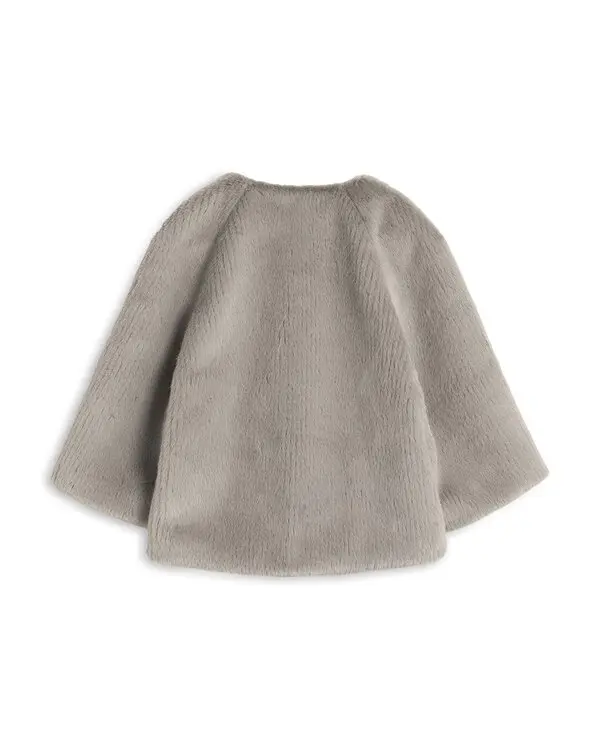 Echo Collarless Faux Fur Jacket