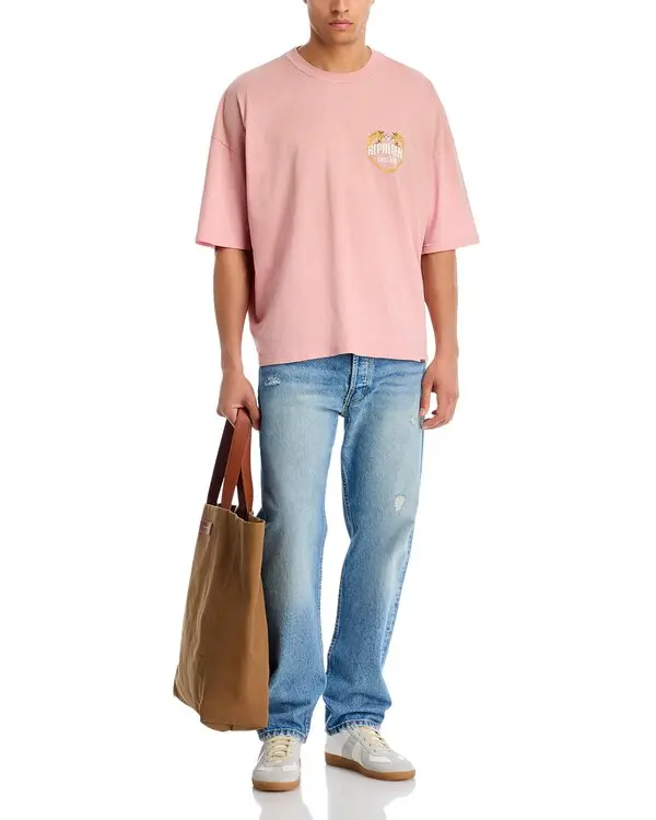 REPRESENT Boxy Angel Border Logo Graphic Tee - Quartz