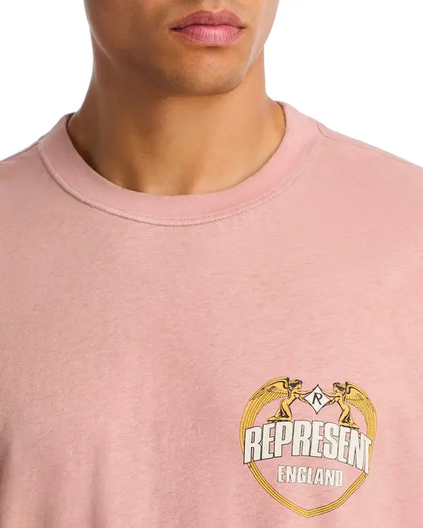 REPRESENT Boxy Angel Border Logo Graphic Tee - Quartz