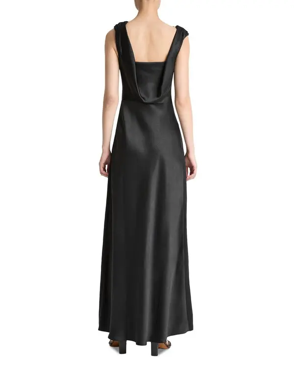 Vince Cowl Neck Maxi Dress - Black