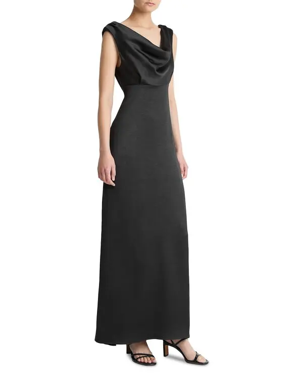 Vince Cowl Neck Maxi Dress - Black