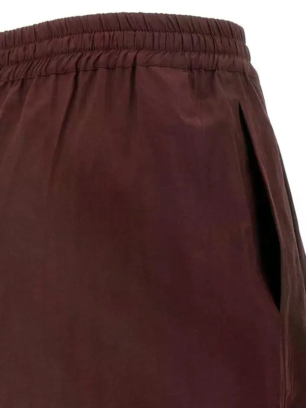 Andamane Pleated Tape Trousers - Red