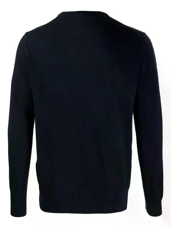 Barbour Logo-embroidered Wool Sweater - Blue