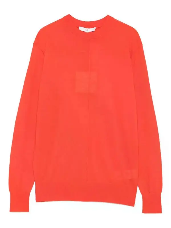 Tibi Crew-neck Panelled Sweater