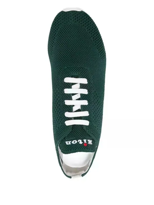 Kiton Logo-embroidered Sneakers - Green