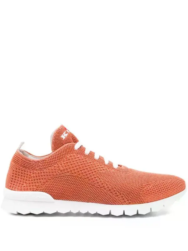 Kiton Logo-embroidered Sneakers - Orange