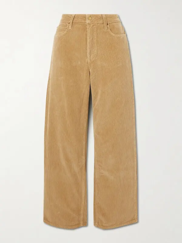 B Sides Elissa Cotton-corduroy Wide-leg Pants - Brown