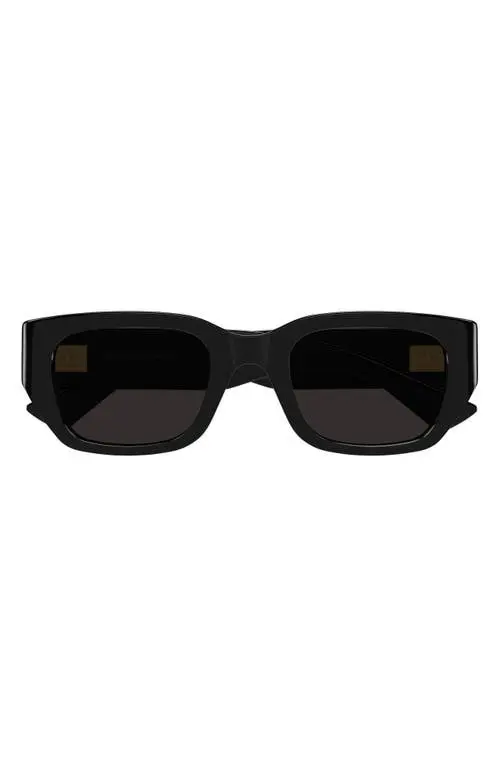 Bottega Veneta 51mm Rectangular Sunglasses - Black